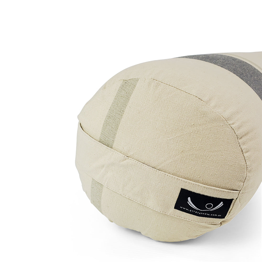 Woven Organic Cotton Yoga Bolster filled with Kapok - Stretch Now