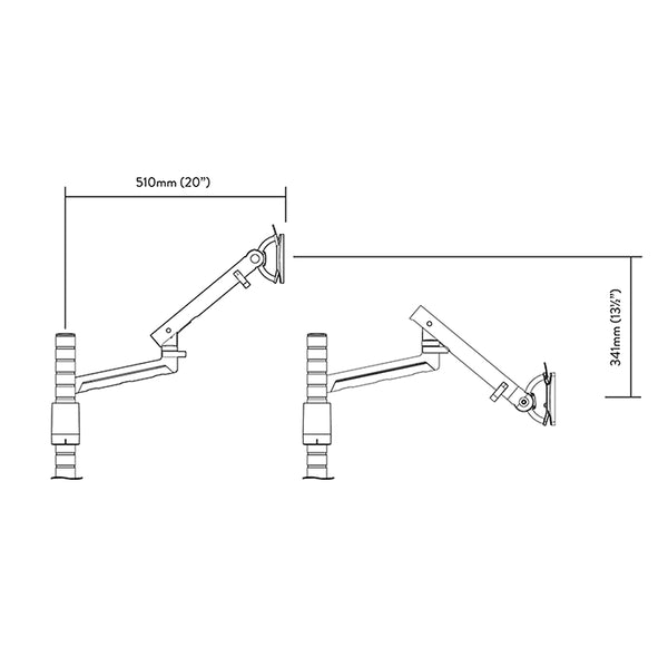 Flo Modular Single Monitor Arm - Stretch Now