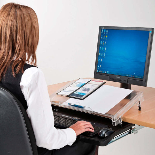 Microdesk Step - for Use on Keyboard Trays or Split Level Desks ...